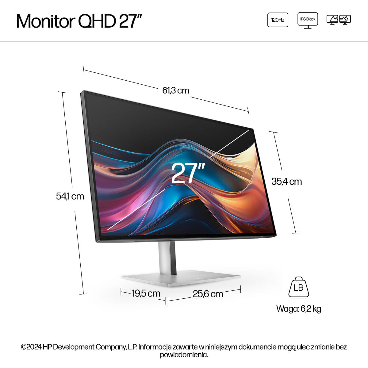 Monitor HP S7 Pro 727pq QHD | 8X530AA